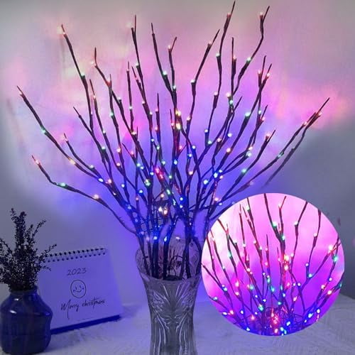 2 Pack Led Branch Light Battery Operated Lighted Branch Vase Filler ...