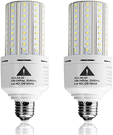 2-Pack Led Light Bulb 400W Equivalent 6250 Lumen 5000k Cool Daylight ...