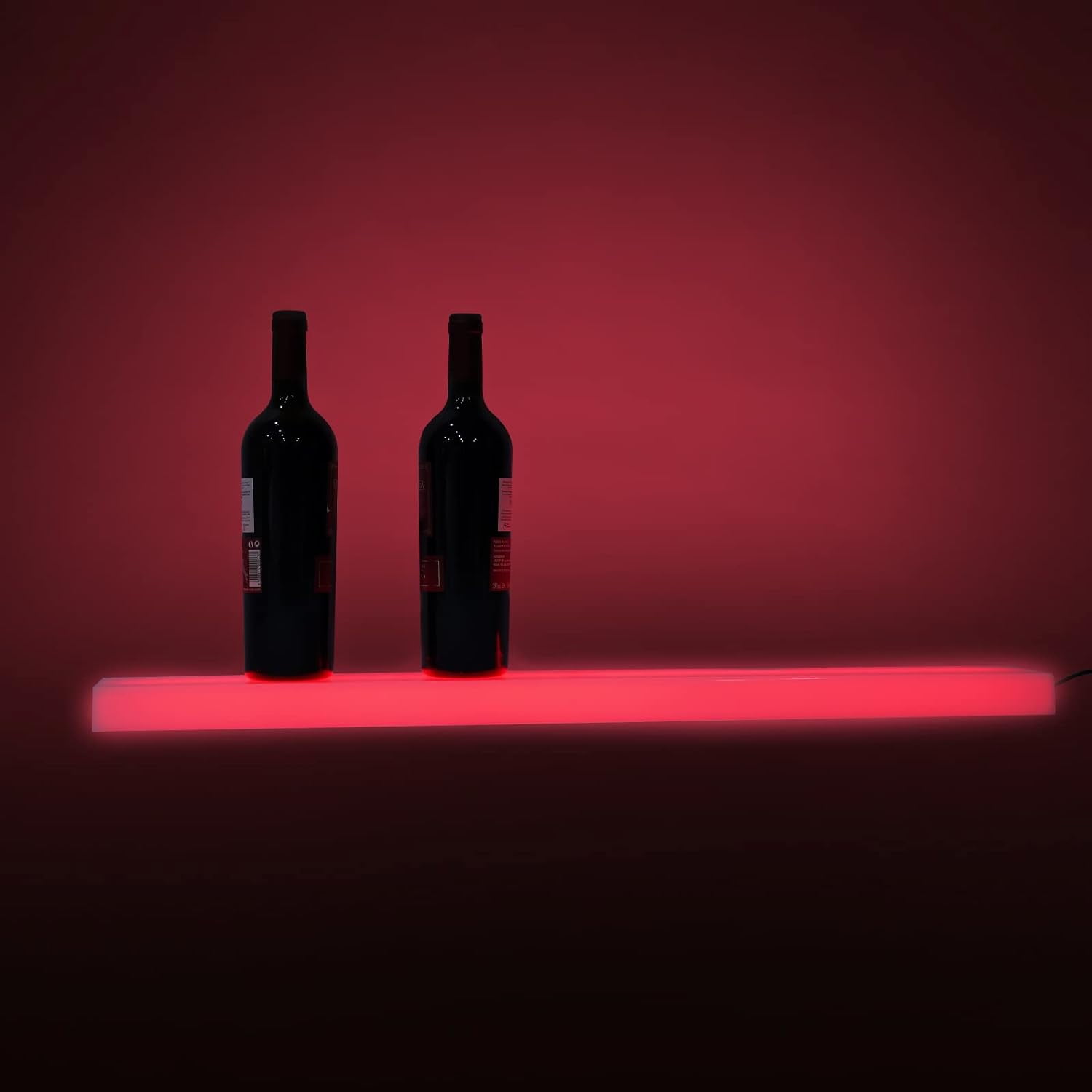 2 Pack Led Liquor Bottle Display Shelf 32 Inch Lighted Bar Shelves with ...