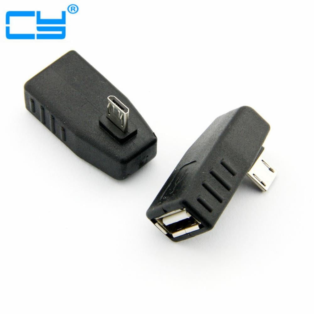 2-Pack Left AngleRight Angle Micro USB to USB Female Host OTG Adapter ...