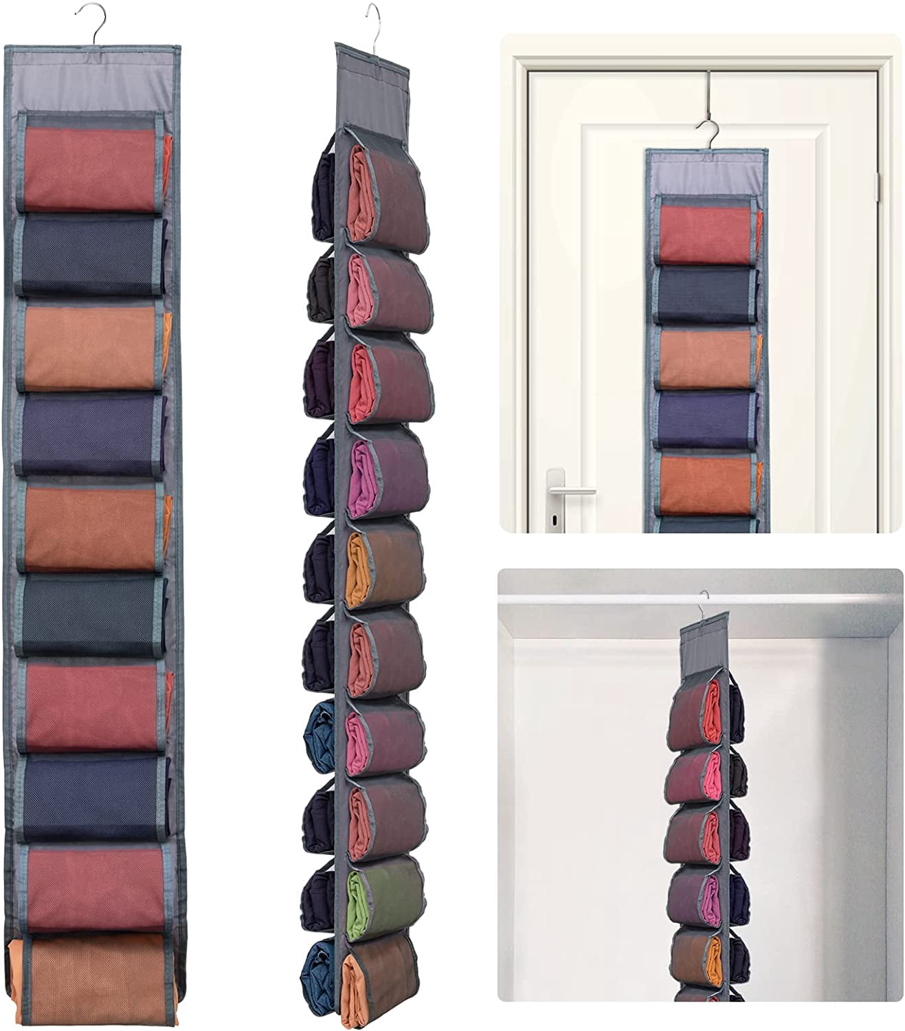 2 Pack Legging Storage Organizer- Hanging Closet Organizer System ...