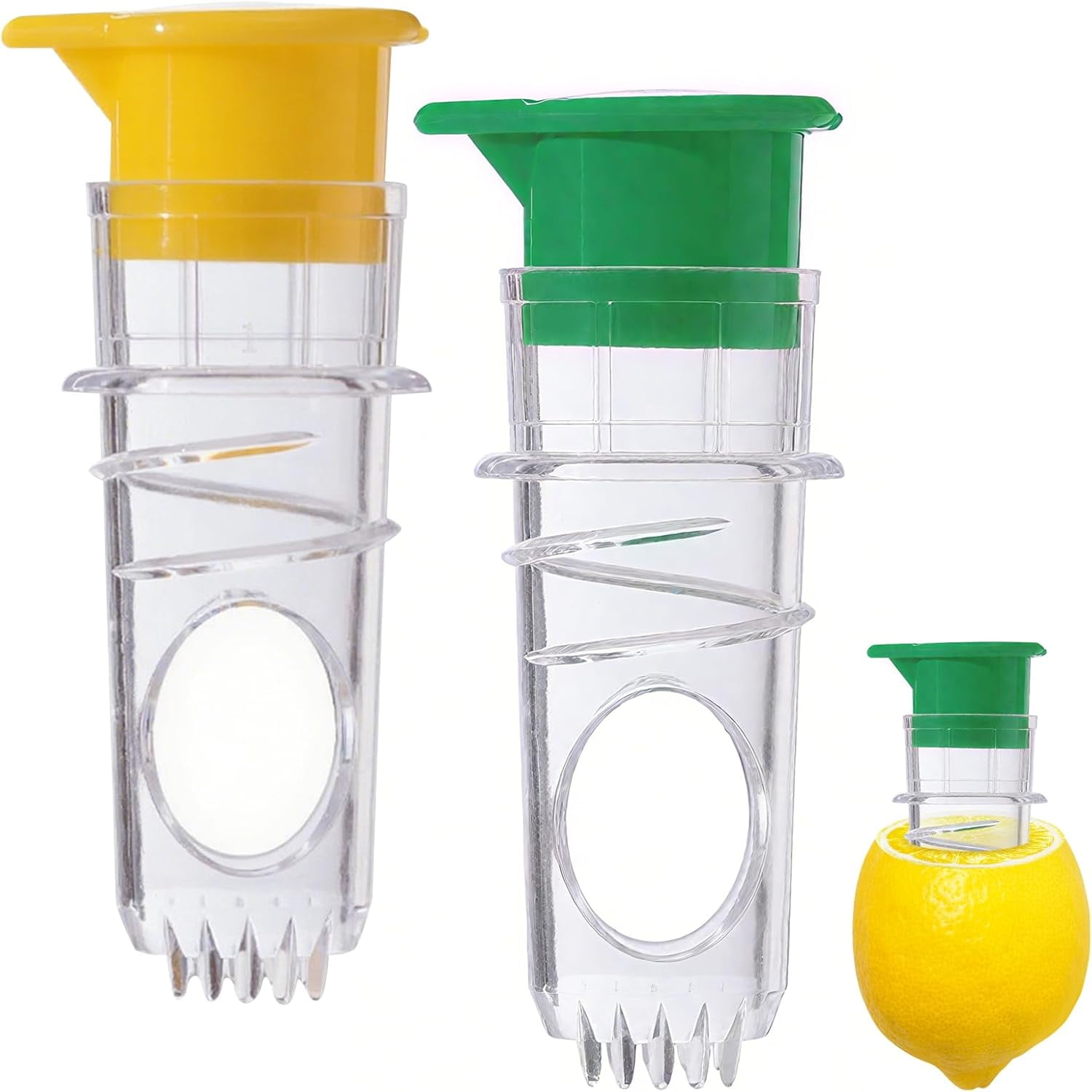 2-Pack Lemon Squeezer with Built-in Filter & Screw Top Lid, Handheld ...