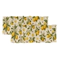 2 Pack Lemons Valance for Window Green Leaves Bees Branches Fruit ...