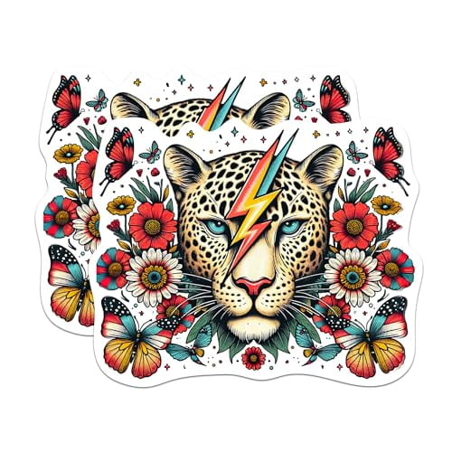 (2 Pack) Leopard Lightning Bolt Magnets - Power Empowering Beautiful ...