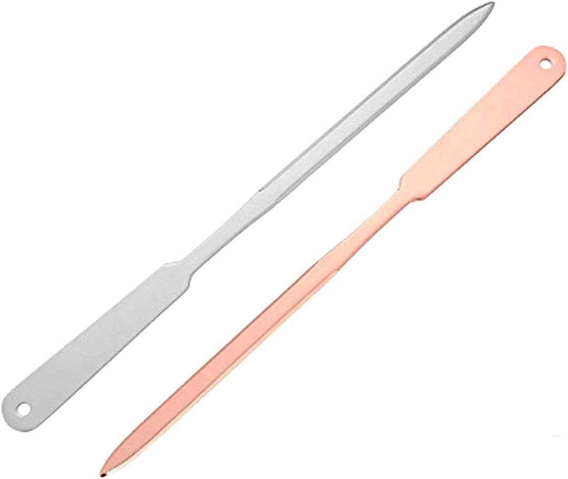 2 Pack Letter Openers Stainless Steel Lightweight Hand Envelope Slitter ...