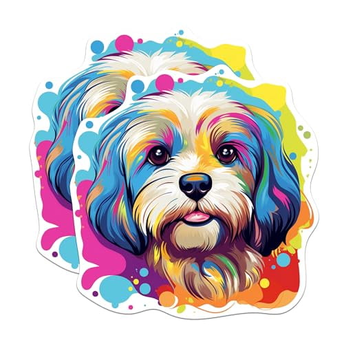 (2 Pack) Lhasa Apso Dog Breed Stickers - 5 Inches On Longest Side ...