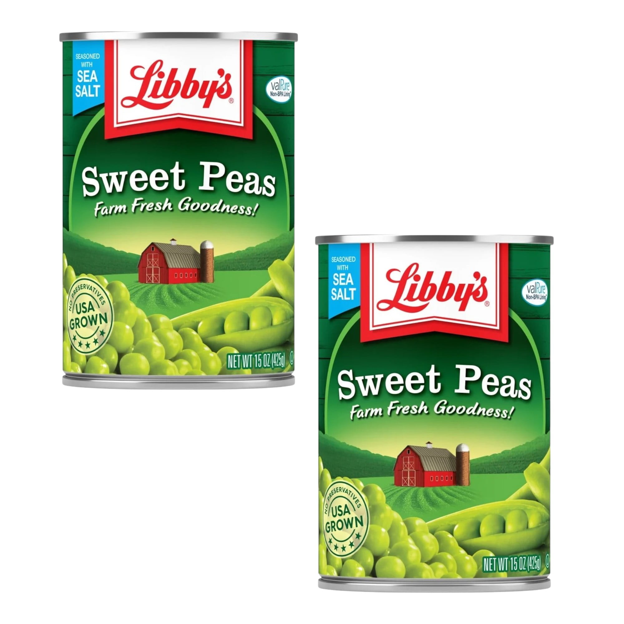 ( 2 Pack ) Libby's Sweet Peas 15 Oz. Can - Walmart.com