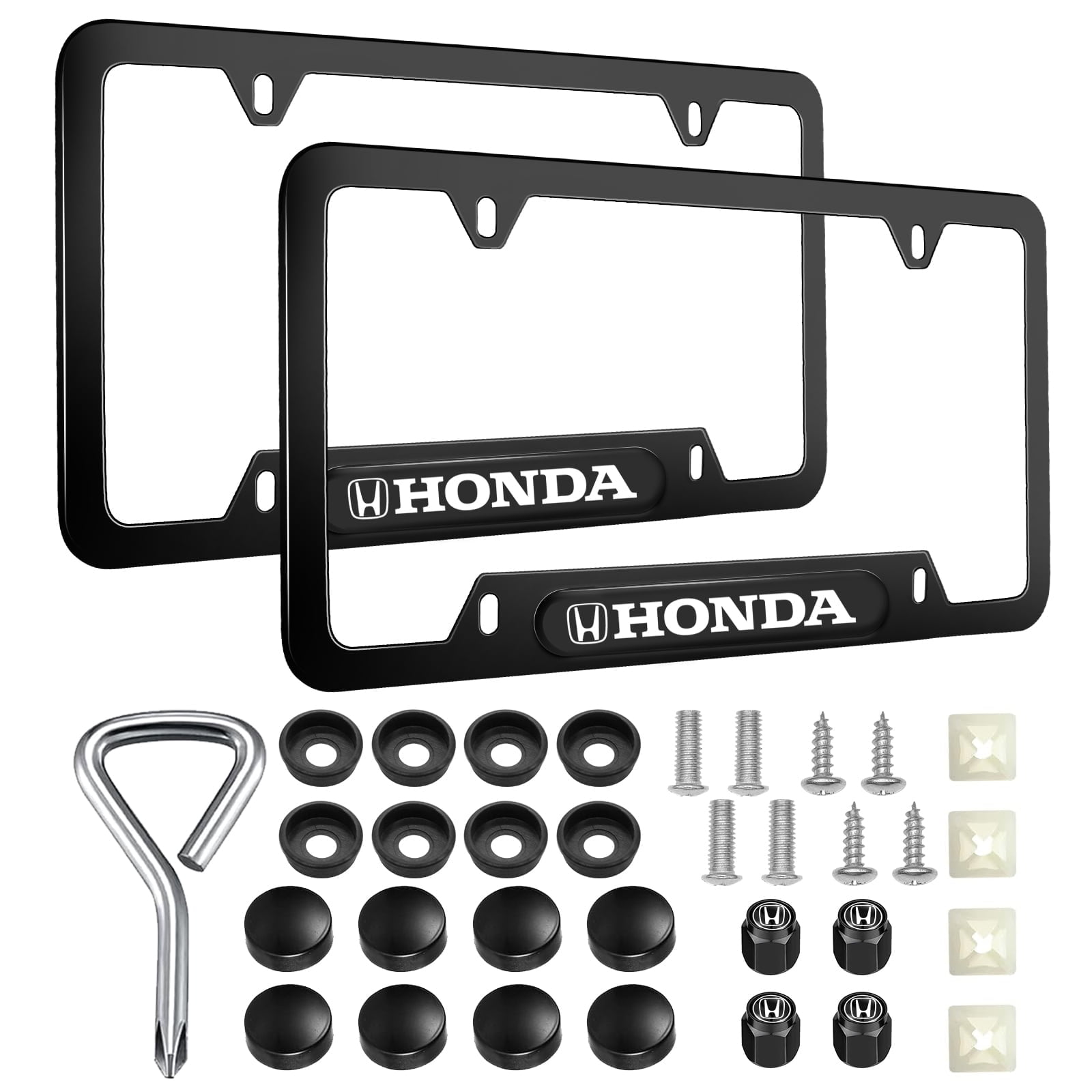 2 Pack License Plate Frames Compatible with Honda, Car License Plate ...