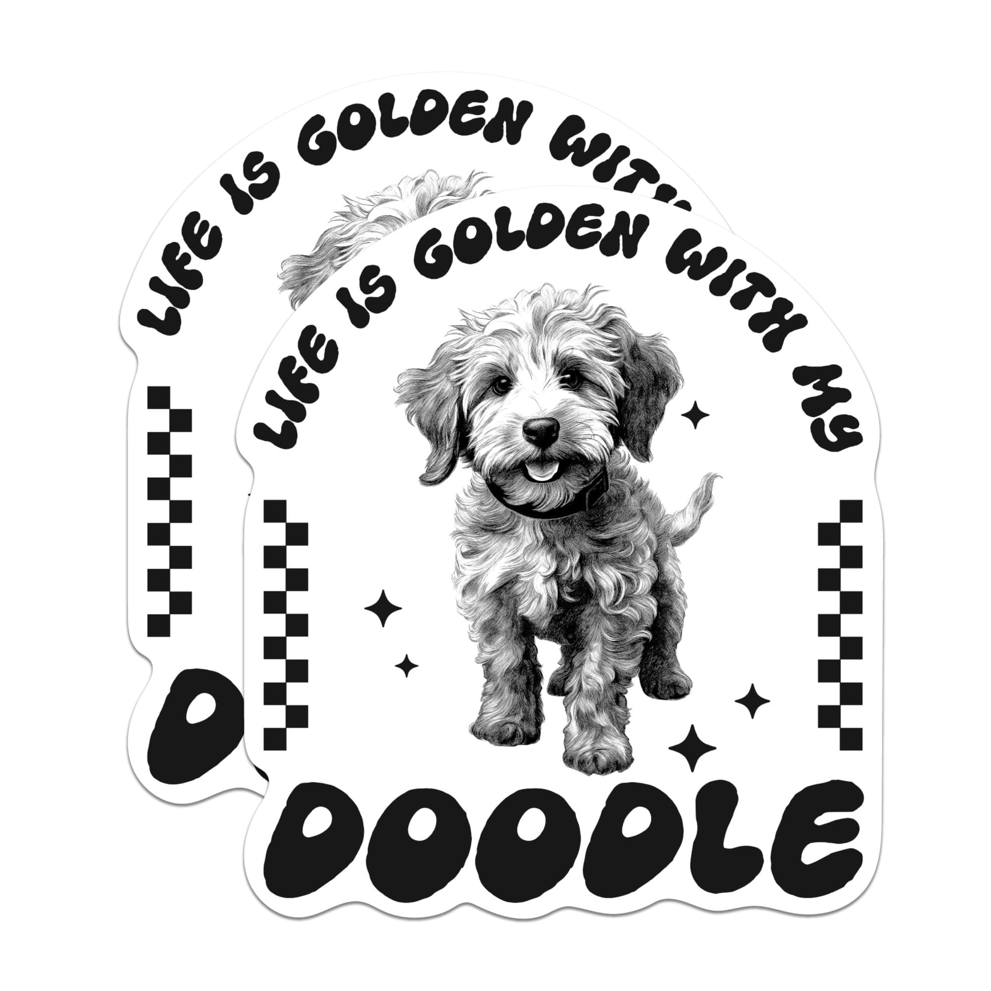 (2 Pack) Life Is Golden with My Doodle Magnet - Punny Golden Doodle ...