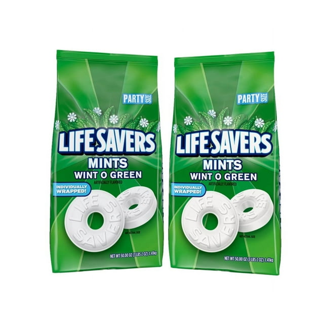 2-Pack Life Savers Wintergreen, Breath Mints in Bulk, 53.95 oz ...