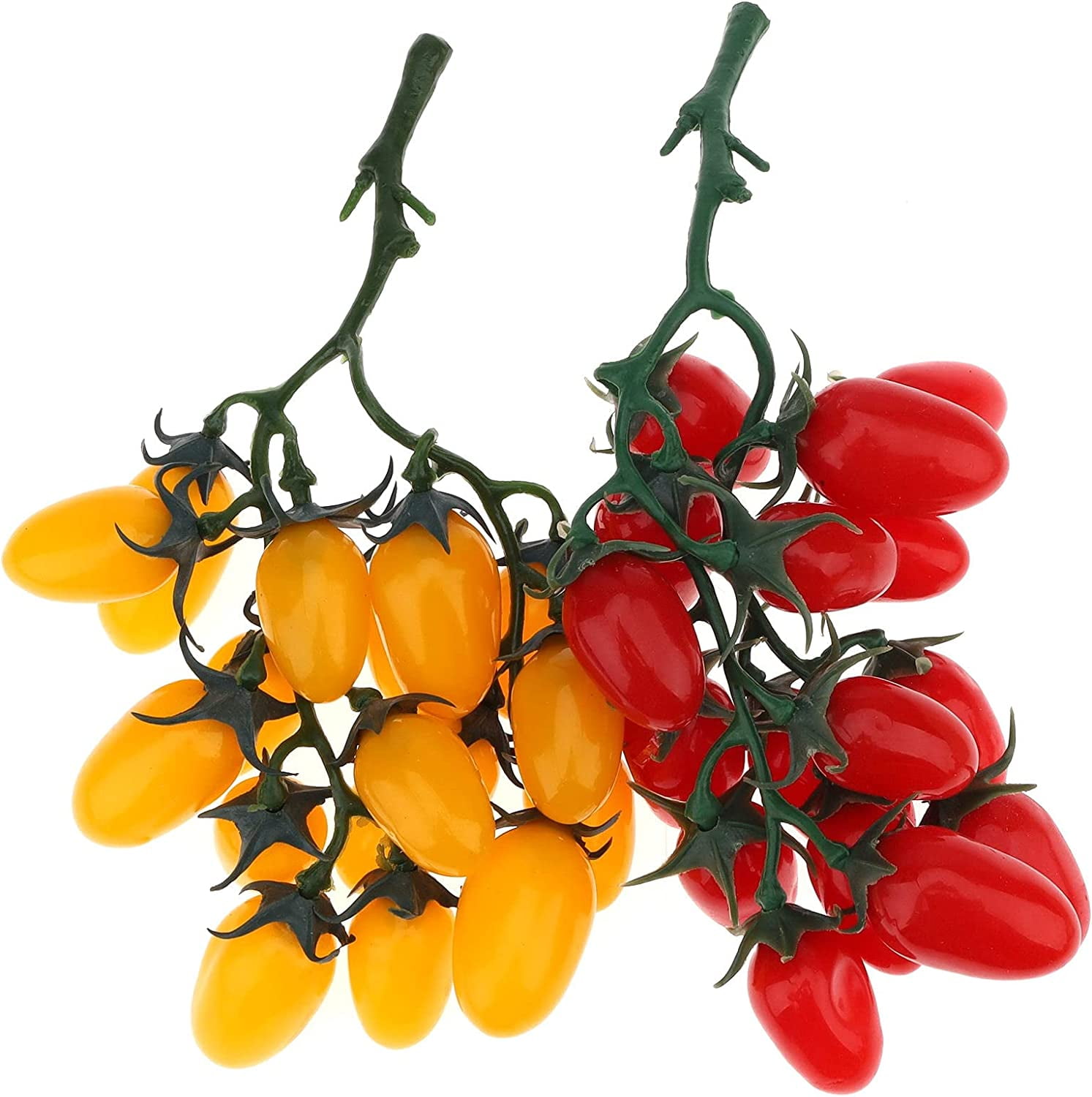 2 Pack Lifelike Artificial Cherry Tomatoes Fake Tomato for Home House ...