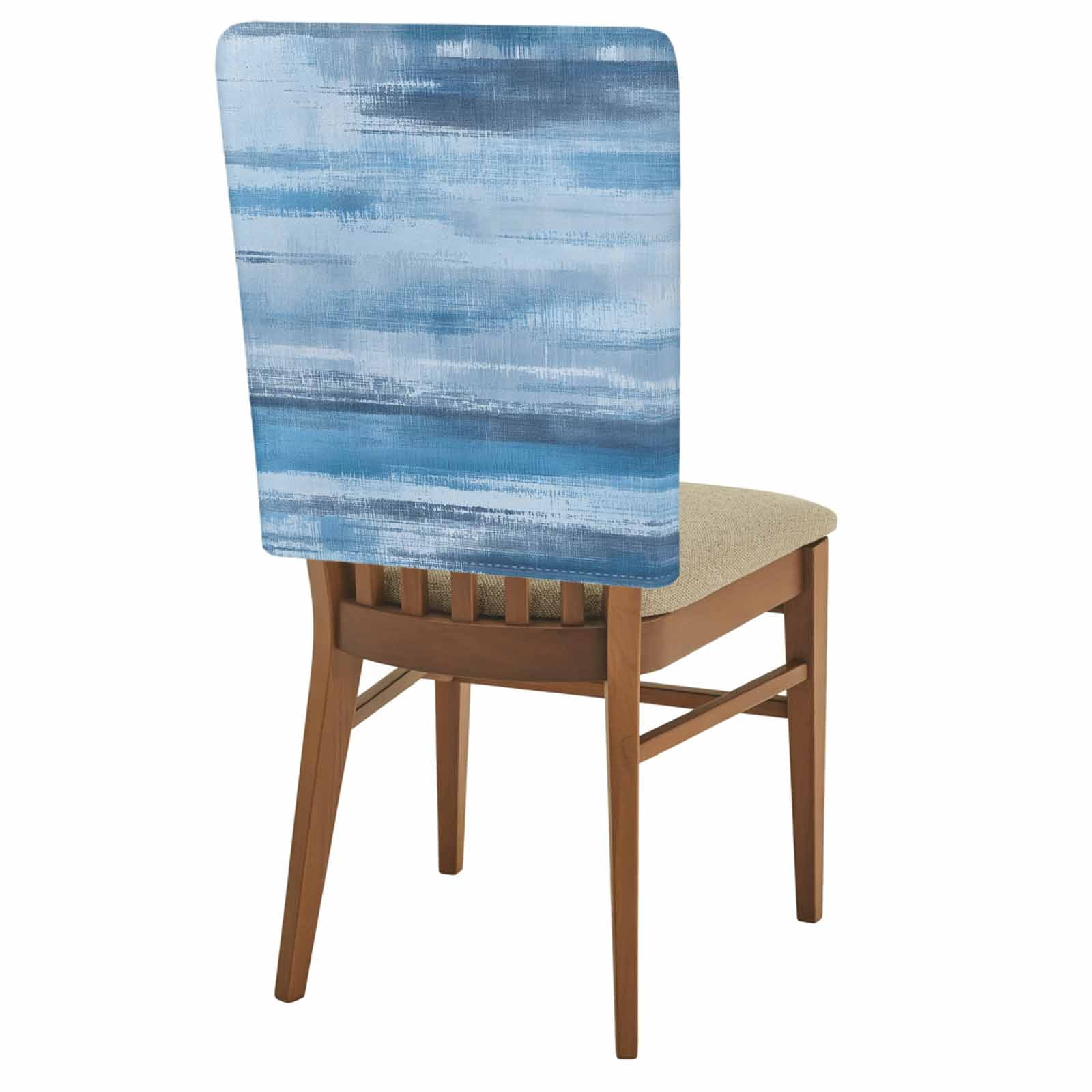 2 Pack Light Blue Paint Chair Back Covers Watercolor Abstract Blue ...