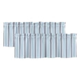 2 Pack Light Blue Stripes Valance for Window Coastal Navy Blue Lines ...