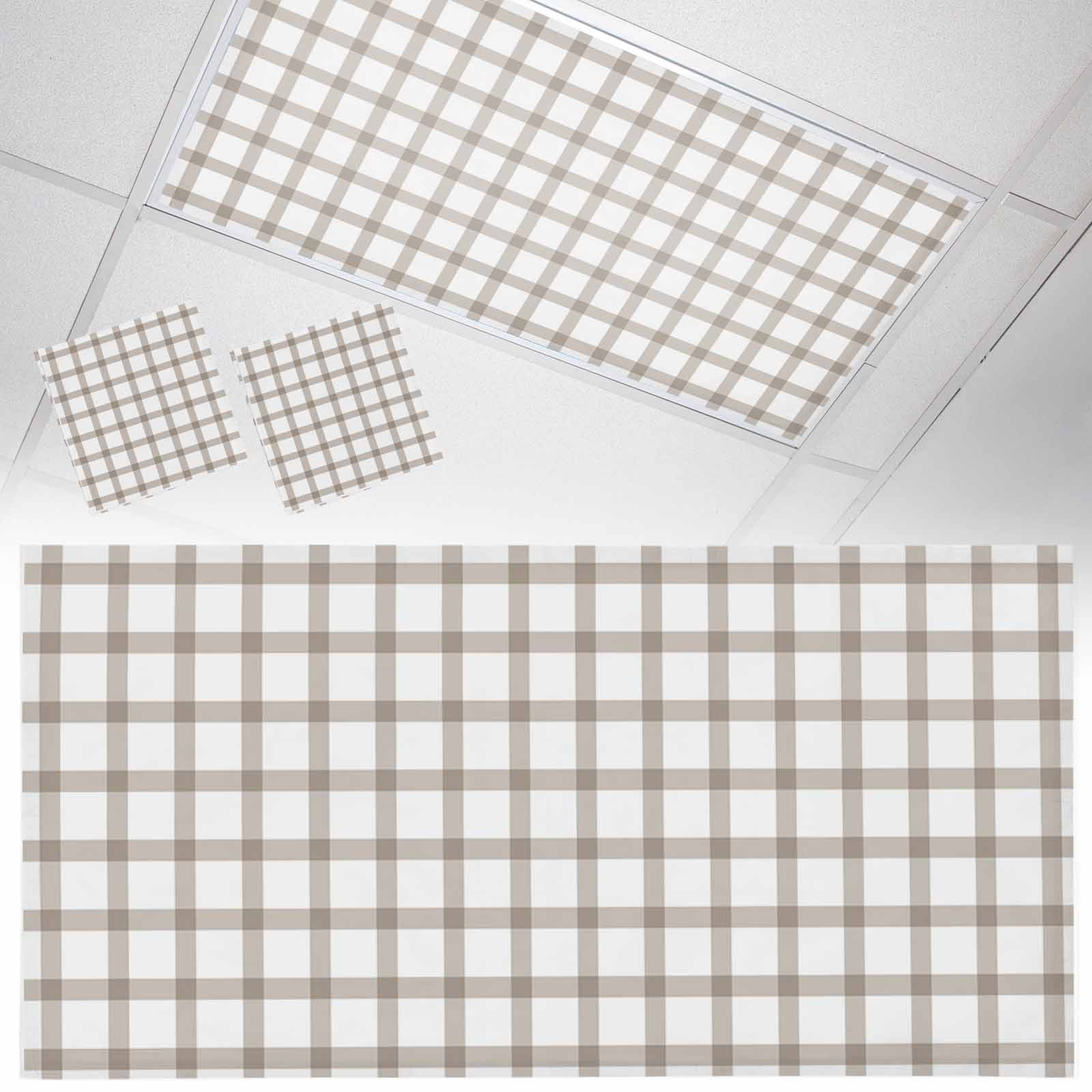 2 Pack Light Brown Fluorescent Light Covers for Ceiling Lights ...