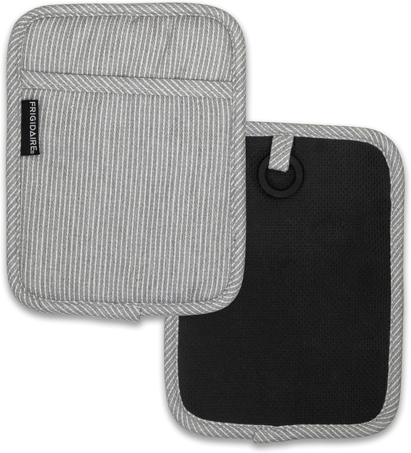 2 Pack - Light Grey Heat Resistant Thick Soft Quilted Lining Kitchen ...