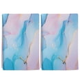 2 Pack Light Pink Blue Marble Kitchen Towels Modern Art Abstract Gold ...
