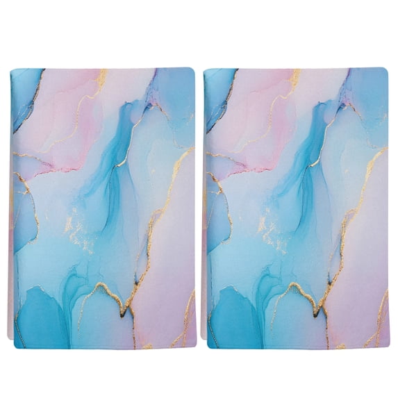 2 Pack Light Pink Blue Marble Kitchen Towels Modern Art Abstract Gold ...