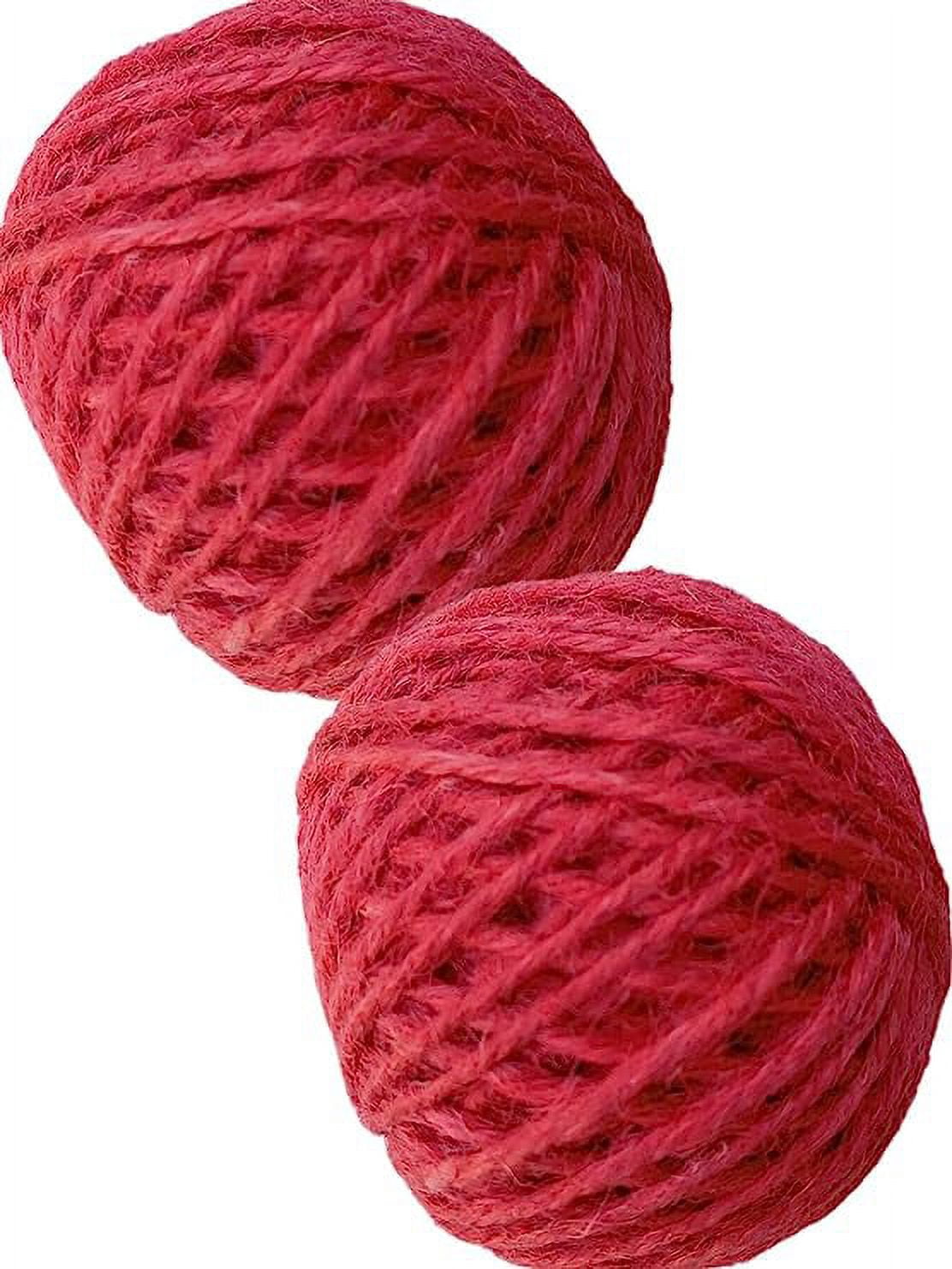 2 Pack - Light Red Jute Twine Ball, Total 300 Ft 3 Ply 150 ft Each ...