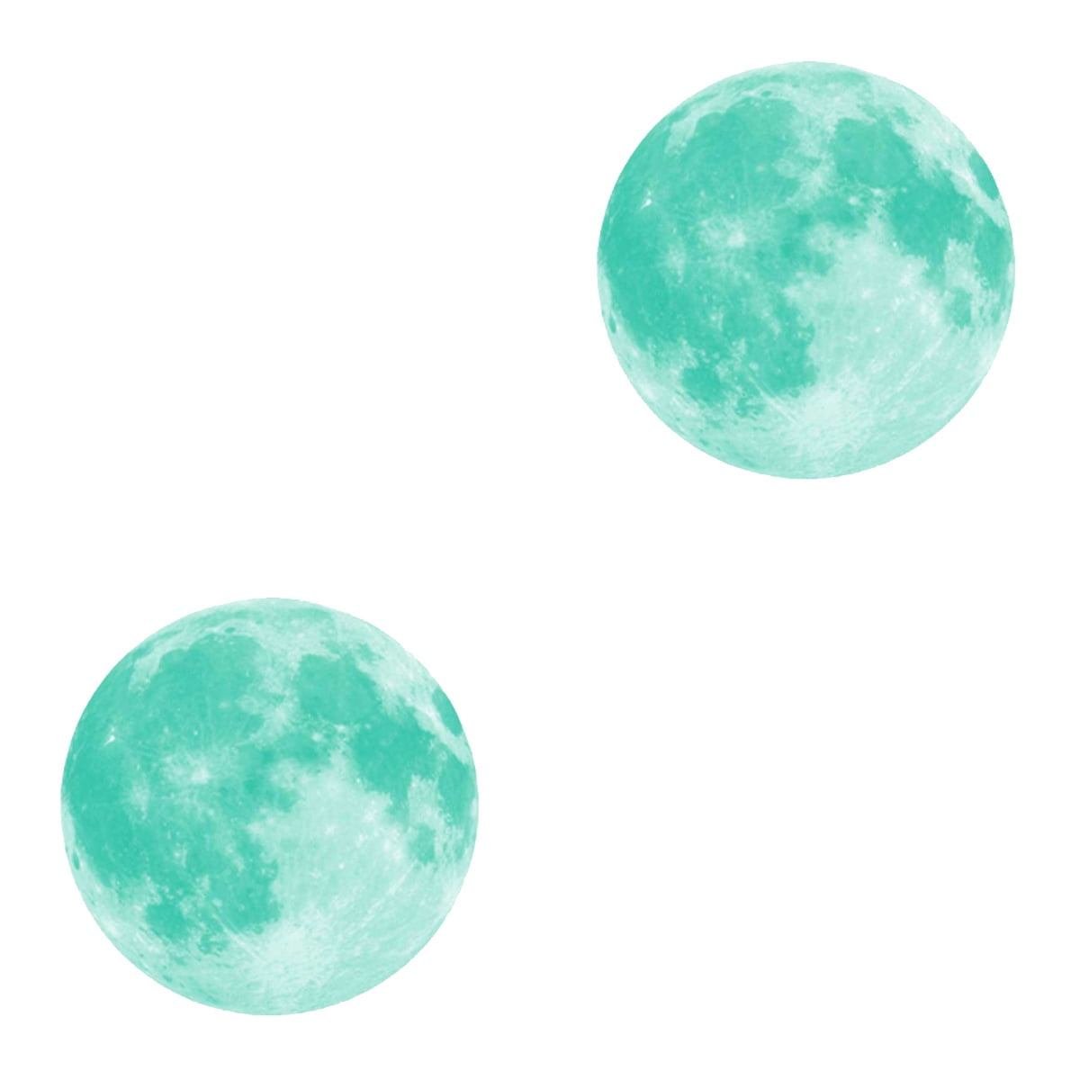 2 Pack Light Switch Decals Round Moon Sticker Glowing Wall Sticker 40 ...