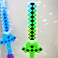 2 Pack - Kids Toy, Light Up Pixel Bubble Swords, LED Bazooka Bubble Gun ...