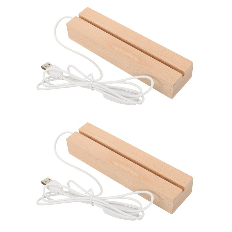 Lighted Display Bases For Glass Square LED Lights Display Base Wooden