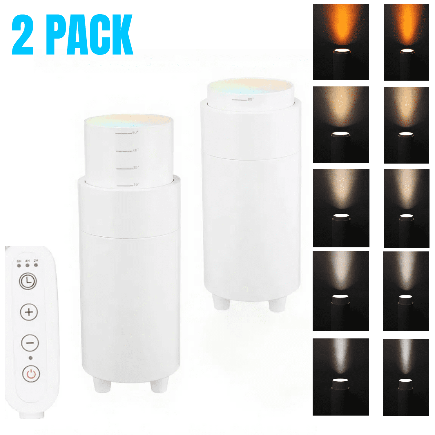 2 Pack Up Lights Indoor Floor Can Light Uplighting Spotlight Aluminum ...