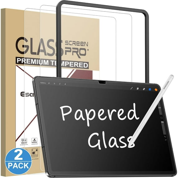 2 Pack Like Paper Glass Screen Protector for Samsung Galaxy Tab S10 ...