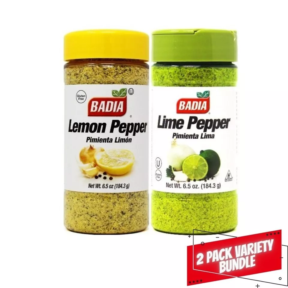 2 Pack Lime & Lemon Pepper Badia Bundle 6.5oz - Walmart.com