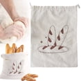 2 Pack Linen Bread Bags,14.57 x11.81in Reusable Drawstring Food Storage ...