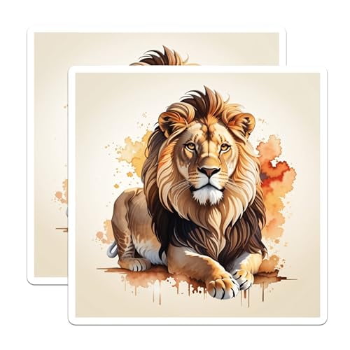 (2 Pack) Lion Magnets Magnets - Animal Wildlife Decor - 5" On Longest ...