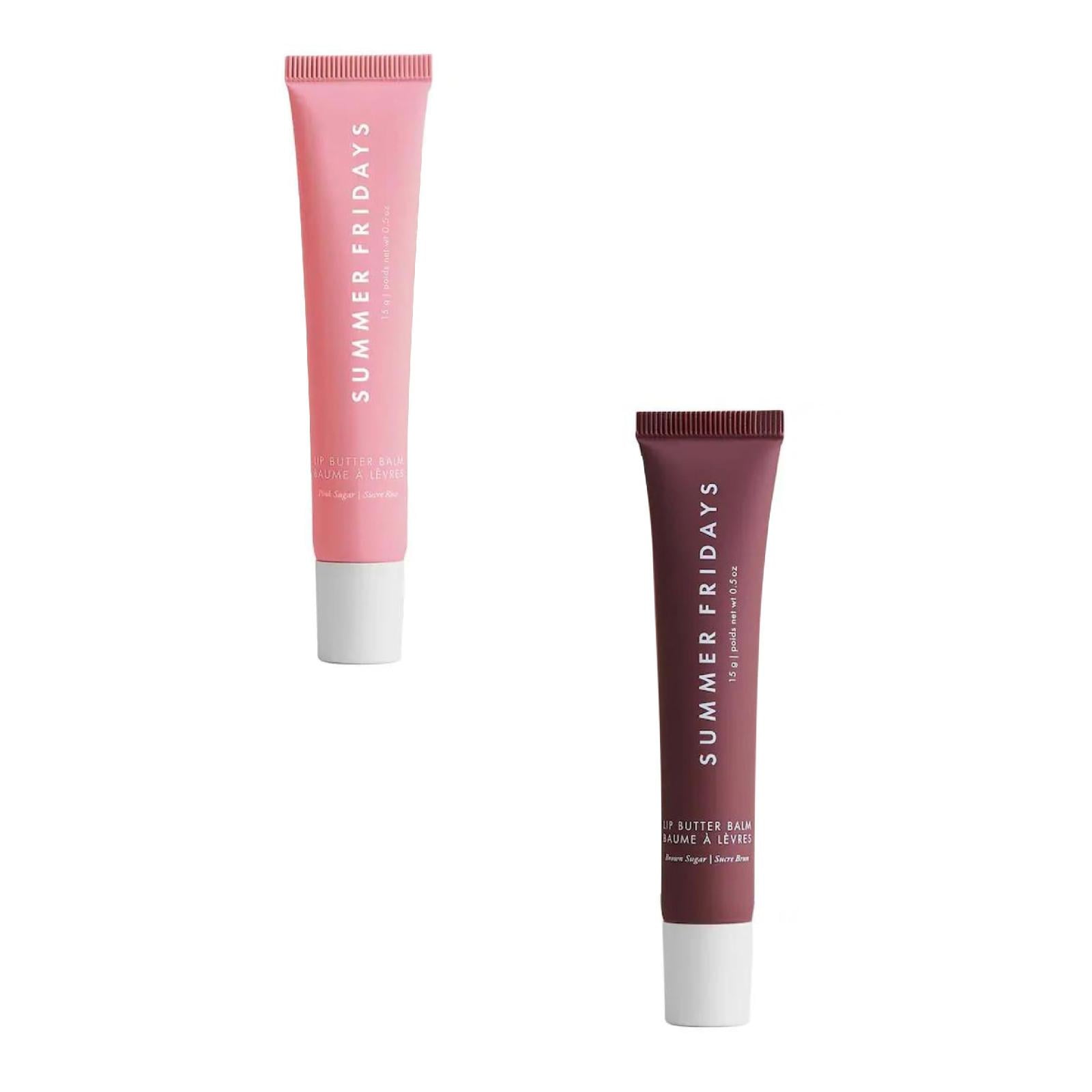 2 Pack Lip Butter Balm - Pink Sugar + Brown Sugar - Conditioning Lip ...