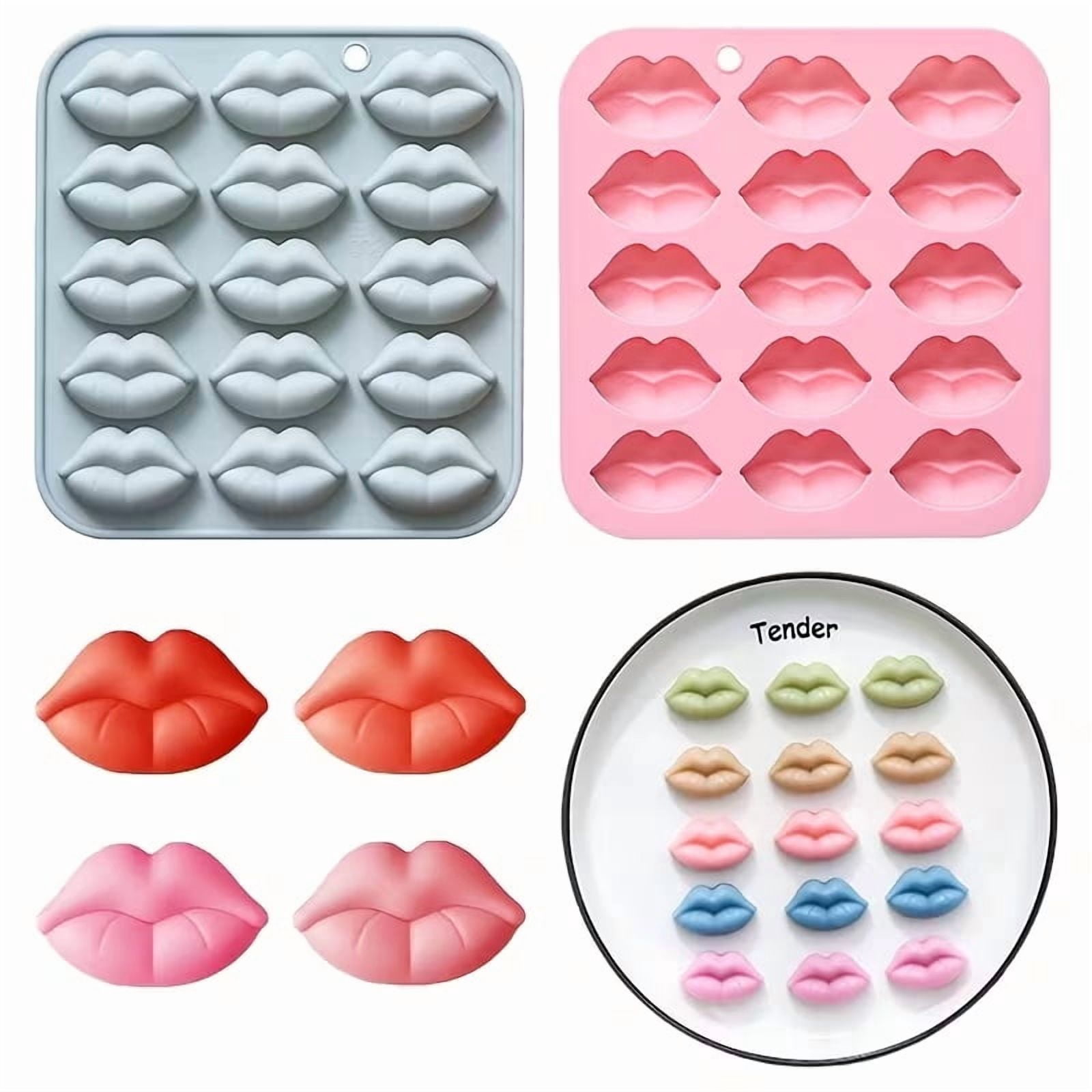 2-Pack Lip Silicone Molds for DIY Jewelry Making and Home Decor ...