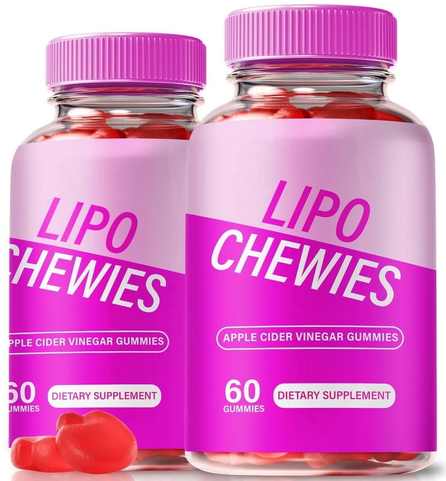 (2 Pack) Lipo Chewies Keto ACV Gummies, Official Lipo Chews Keto Plus ...