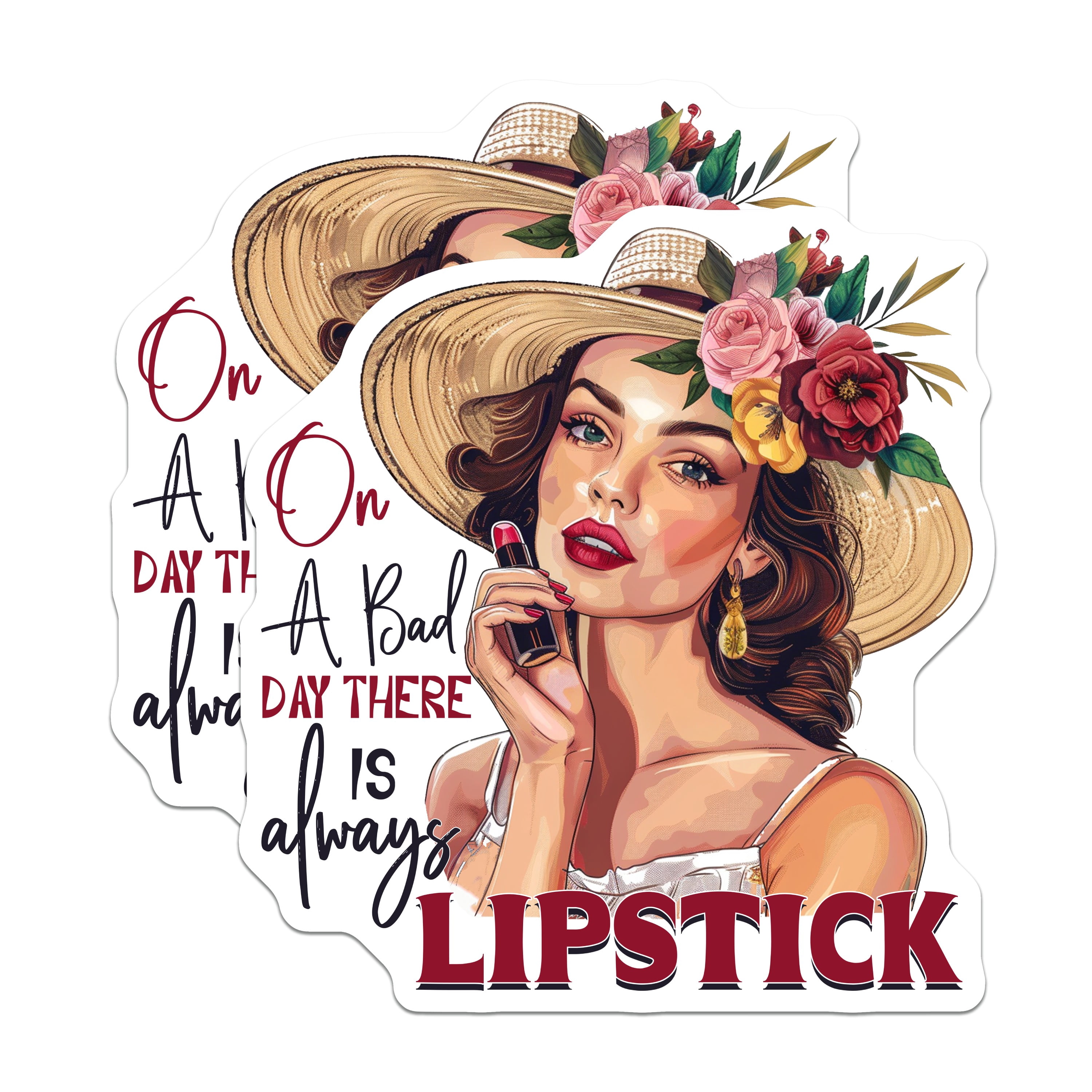 (2 Pack) Lipstick Magnets - Empowering Quote Magnets - Beauty Lover ...
