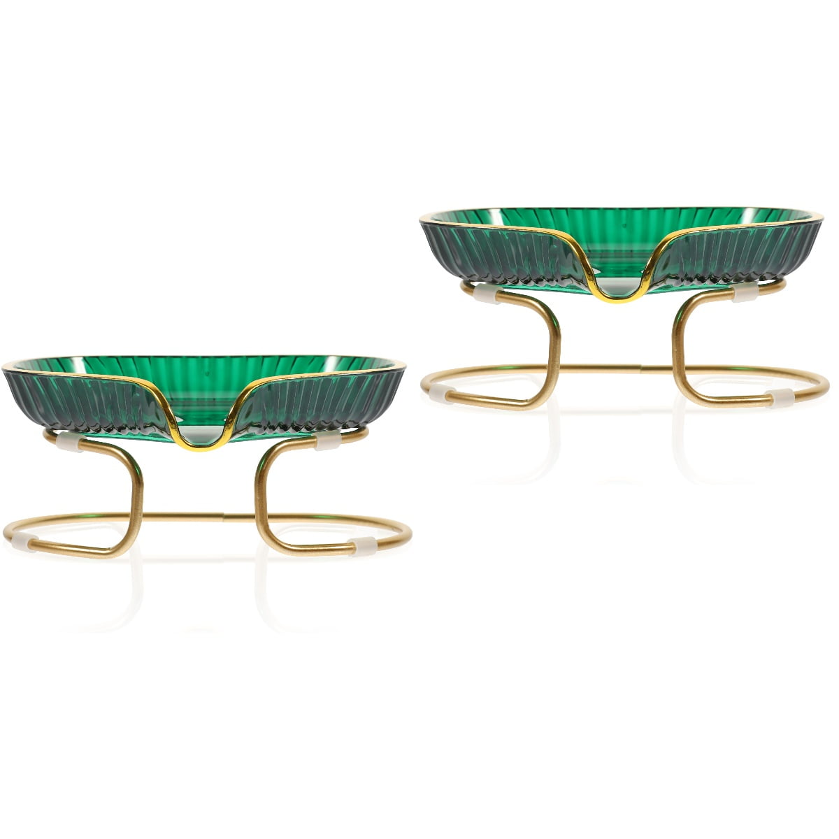 2 Pack Liquid Soap Light Luxury Holder Rust-resistant Bathroom Dish ...