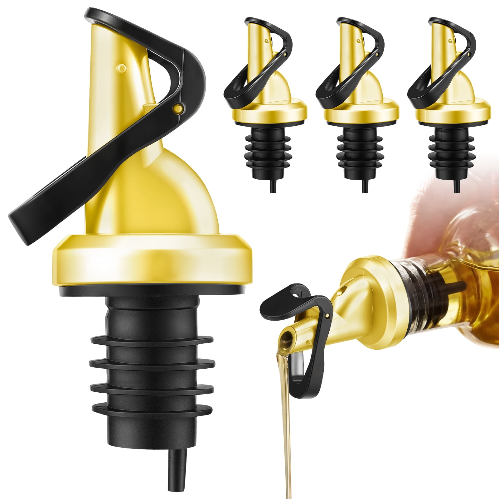 2 Pack Liquor Pour Spout, Auto Flip Olive Oil Dispenser Spout, Pour ...