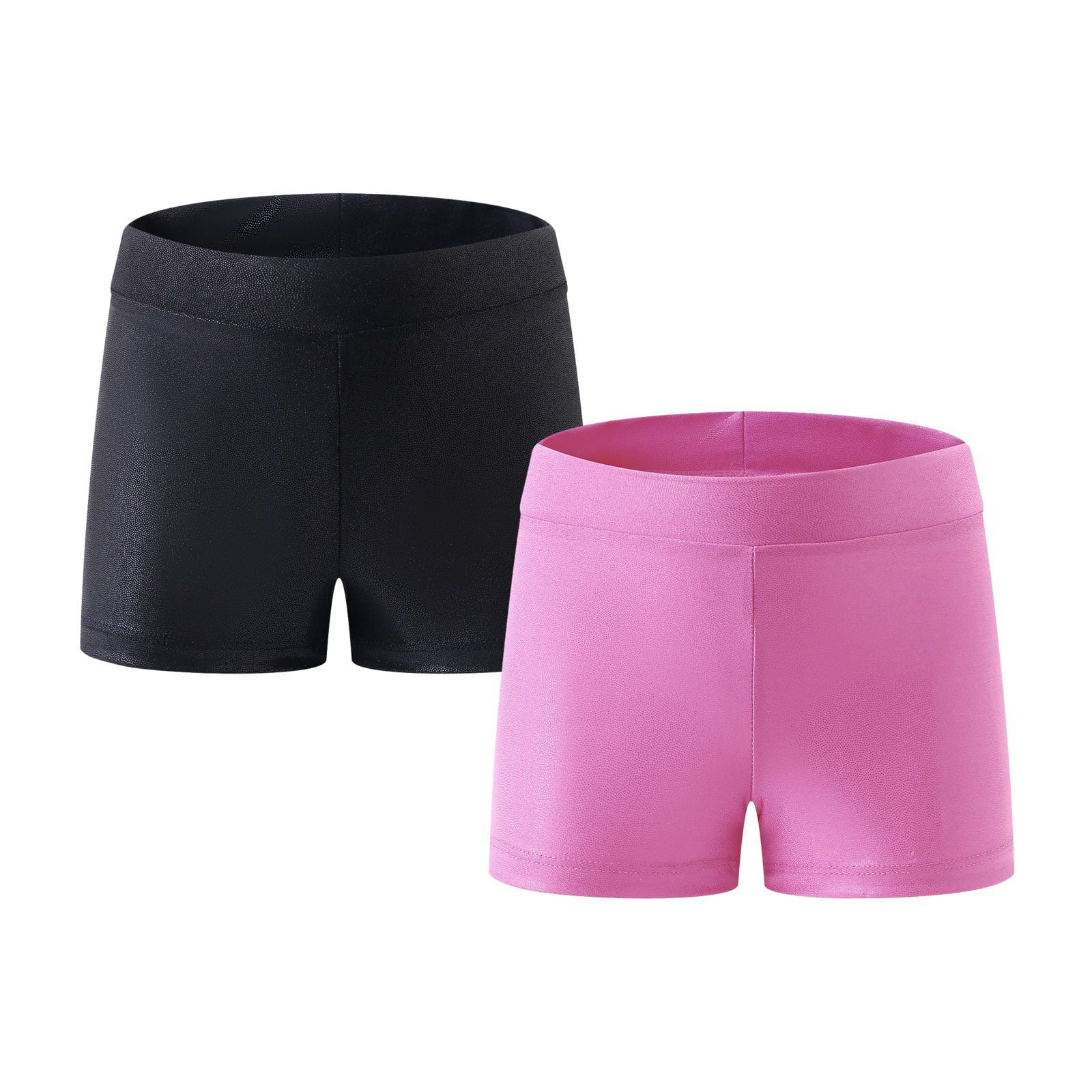 2 Pack Little Big Girls' Sparkle Dance Tumbling Athletic Gymnastics ...
