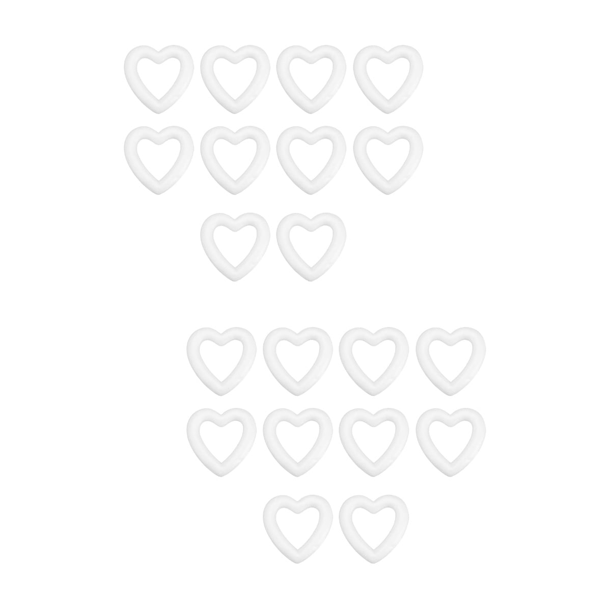 2 Pack Living Room Decor Heart Foam Shapes DIY Centerpieces Model Child ...