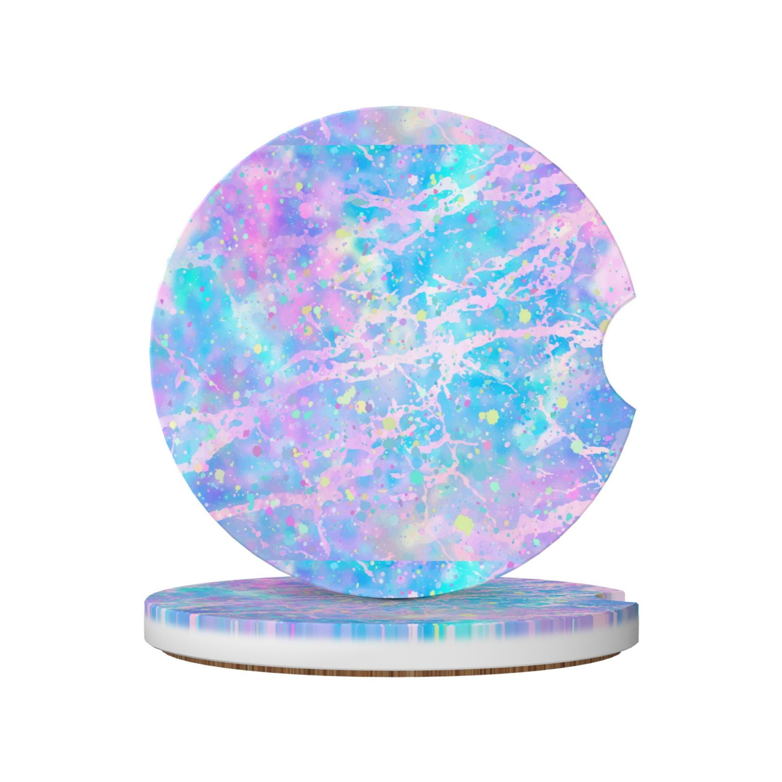 2 Pack Loaded Ceramic Car Coasters 2.56in Absorptive And Durable For ...