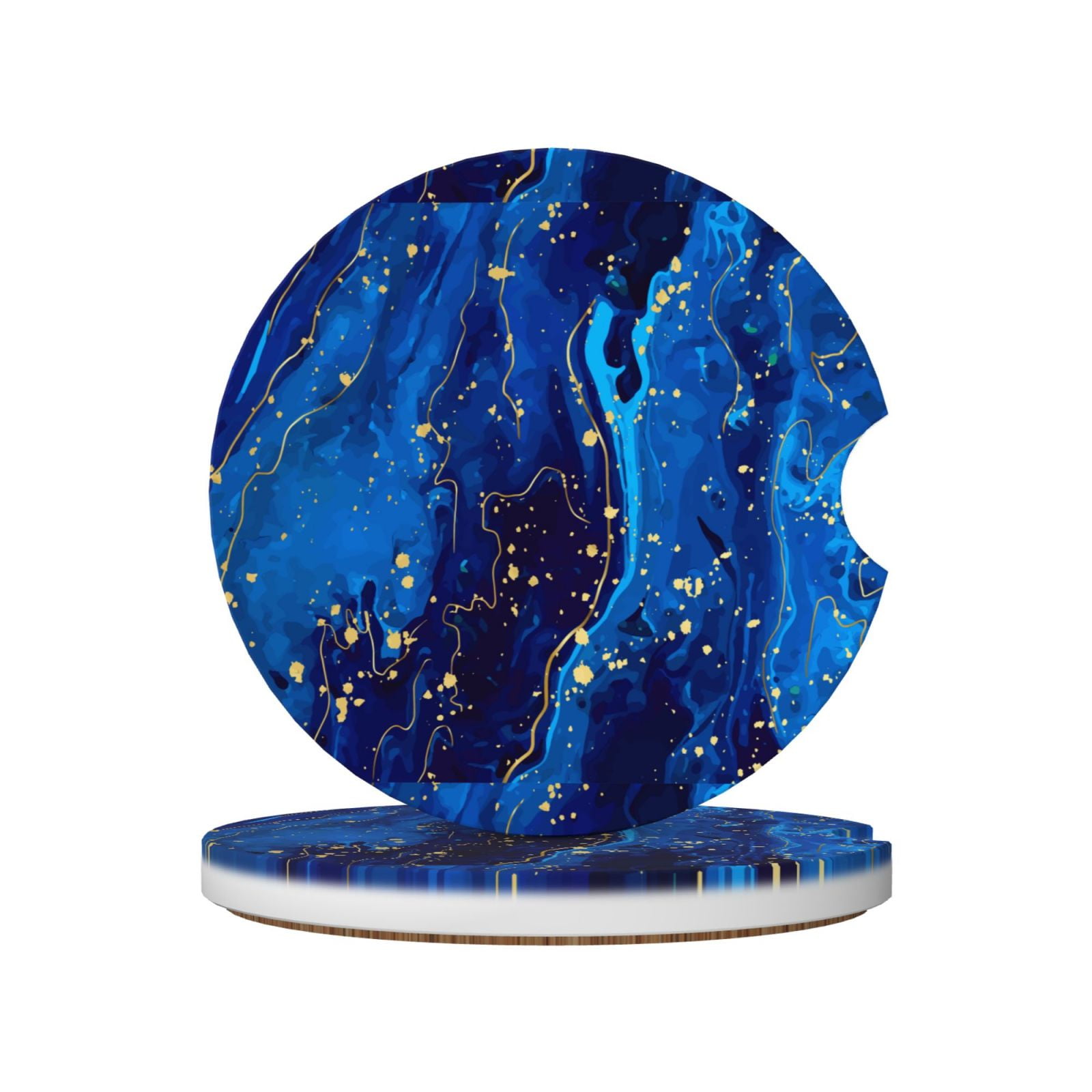 2 Pack Loaded Ceramic Car Coasters 2.56in Absorptive And Durable For ...