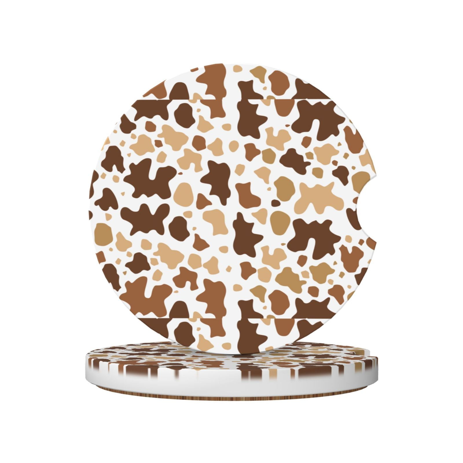 2 Pack Loaded Ceramic Car Coasters 2.56in Absorptive And Durable For ...