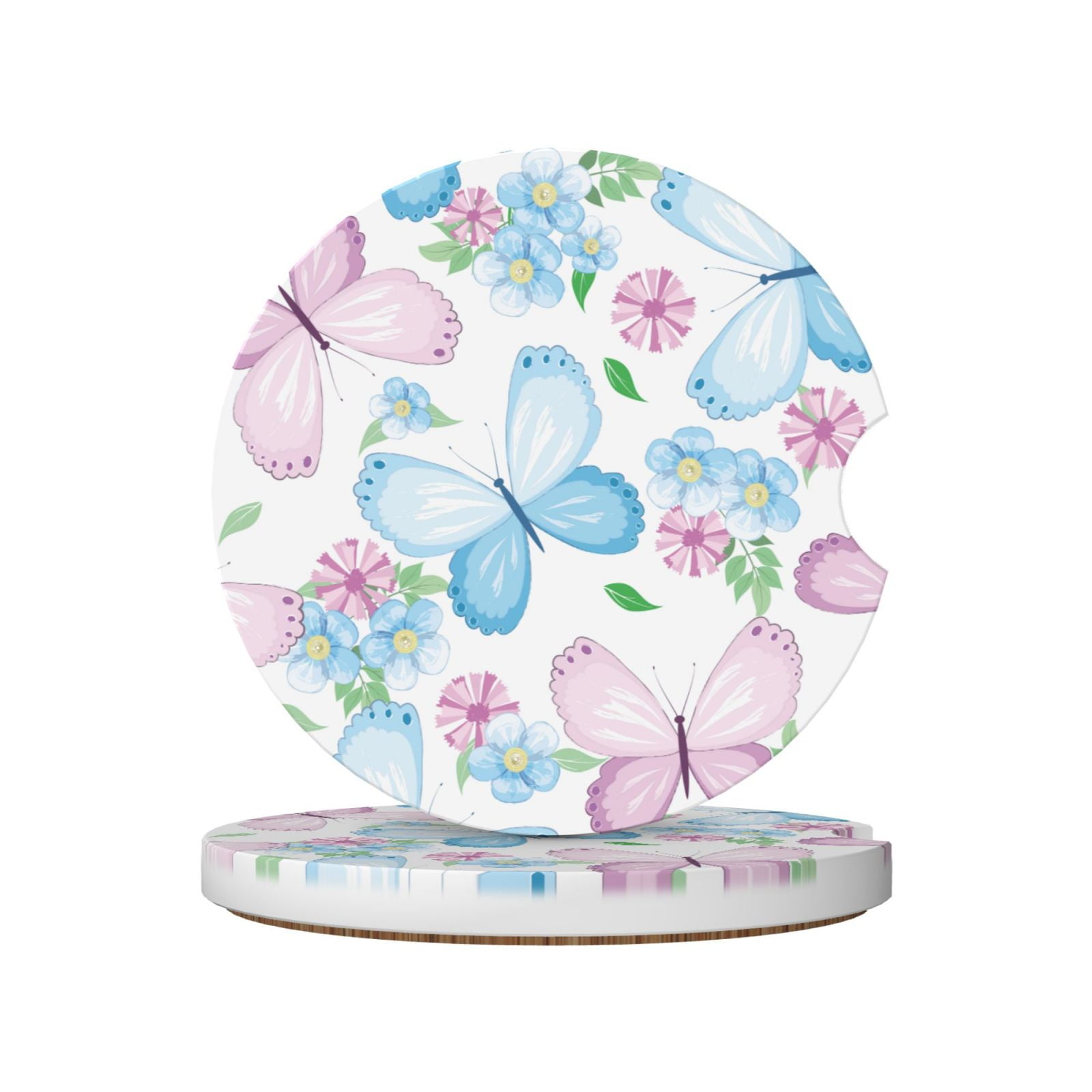 2 Pack Loaded Ceramic Car Coasters 2.56in Absorptive And Durable For ...