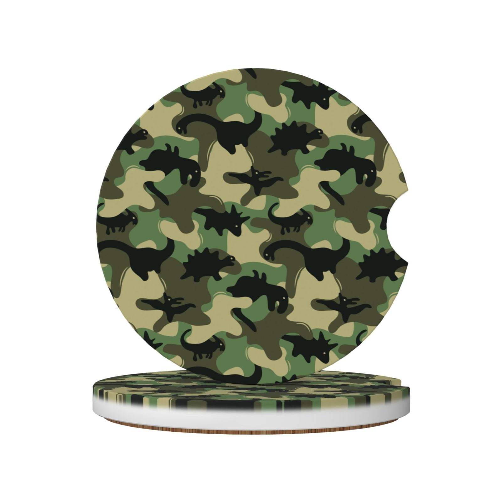 2 Pack Loaded Ceramic Car Coasters 2.56in Absorptive And Durable For ...