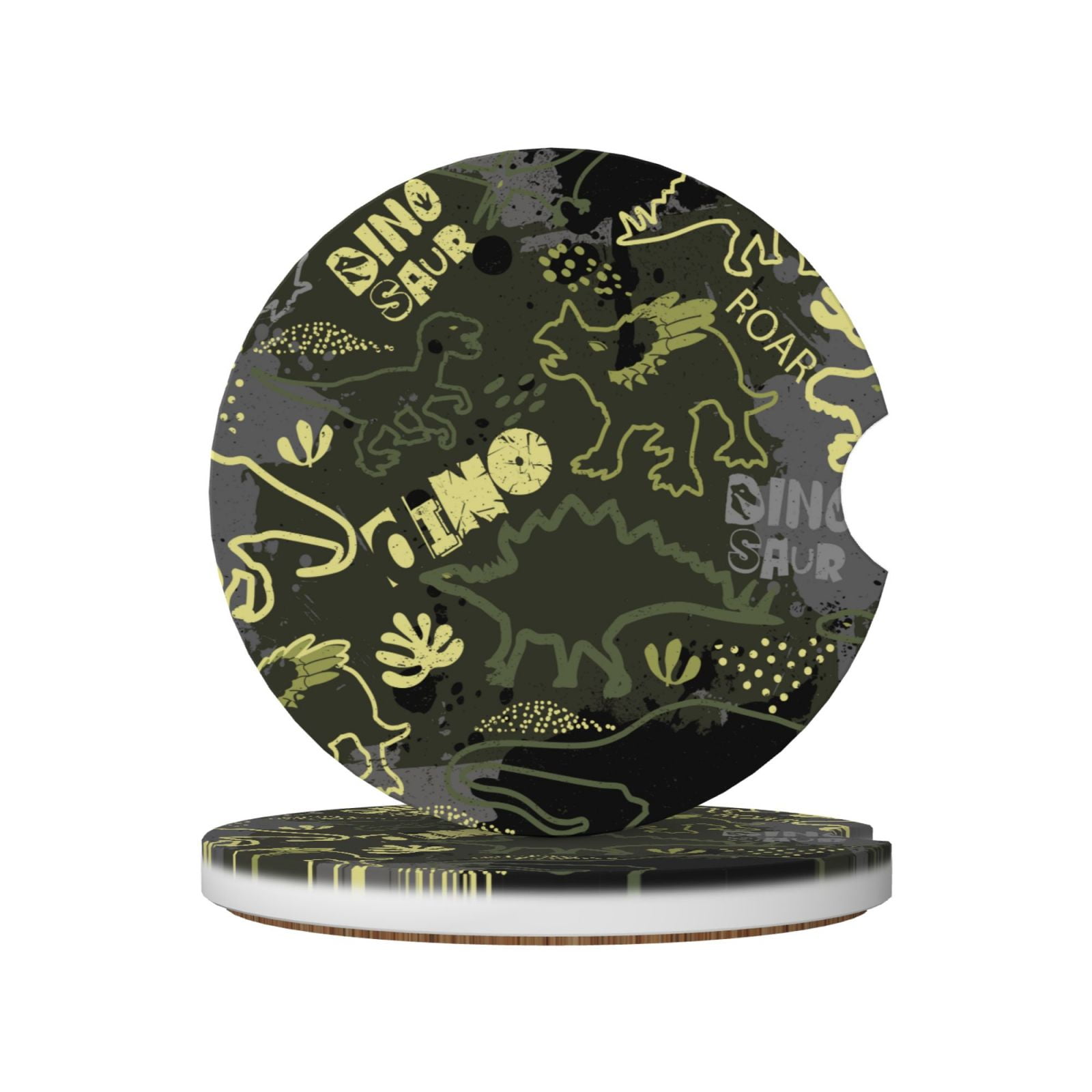 2 Pack Loaded Ceramic Car Coasters 2.56in Absorptive And Durable For ...