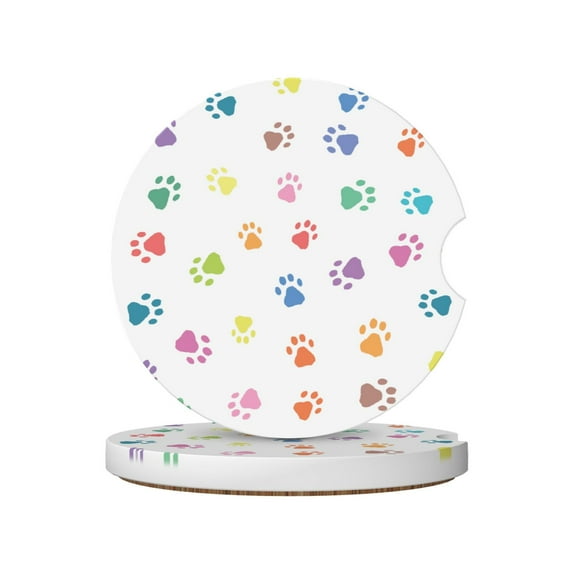 2 Pack Loaded Ceramic Car Coasters 2.56in Absorptive And Durable For ...