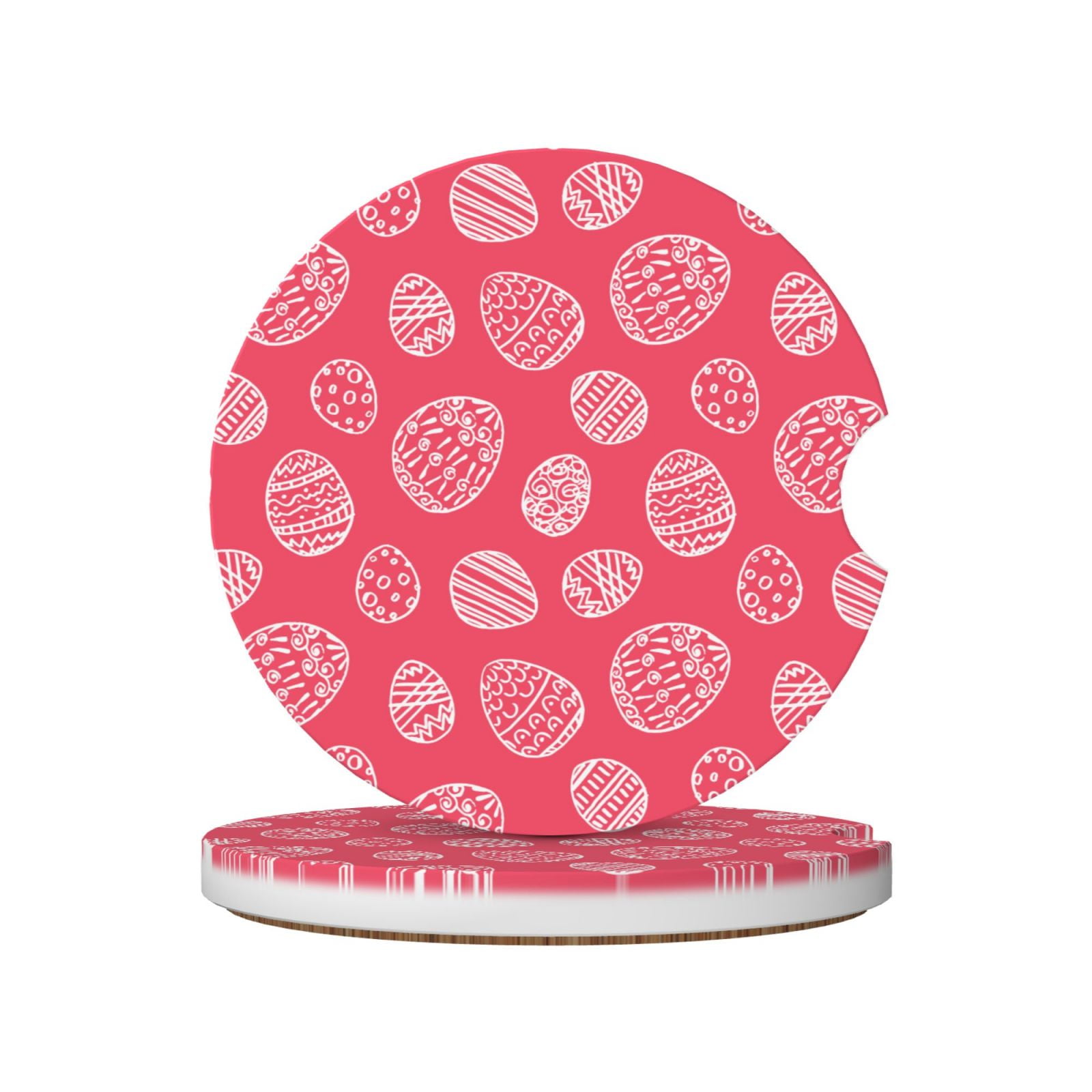 2 Pack Loaded Ceramic Car Coasters 2.56in Absorptive And Durable For ...