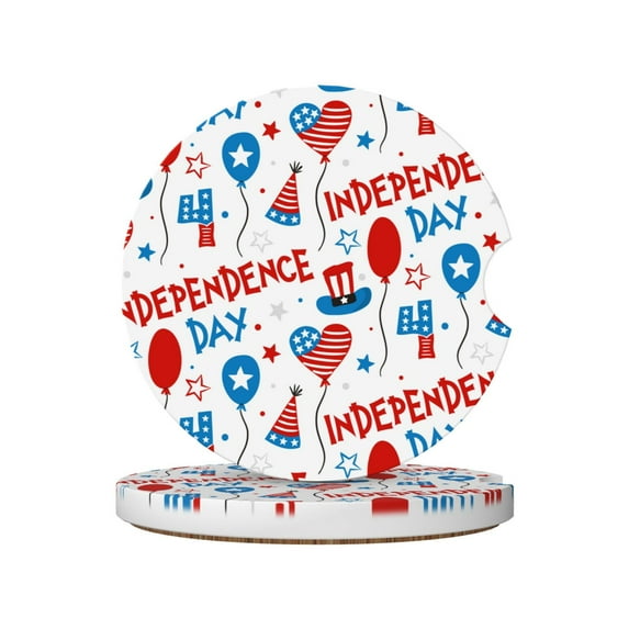 2 Pack Loaded Ceramic Car Coasters 2.56in Absorptive And Durable For ...