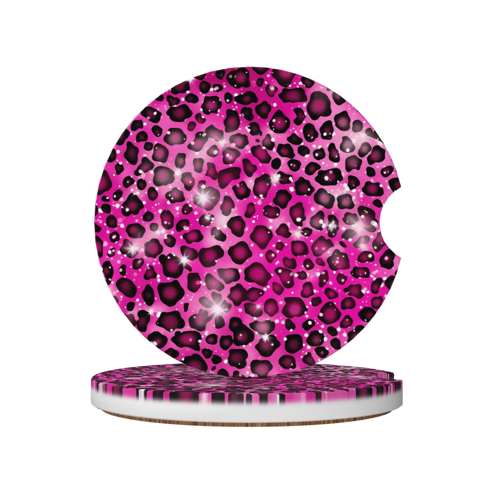 2 Pack Loaded Ceramic Car Coasters 2.56in Absorptive And Durable For ...