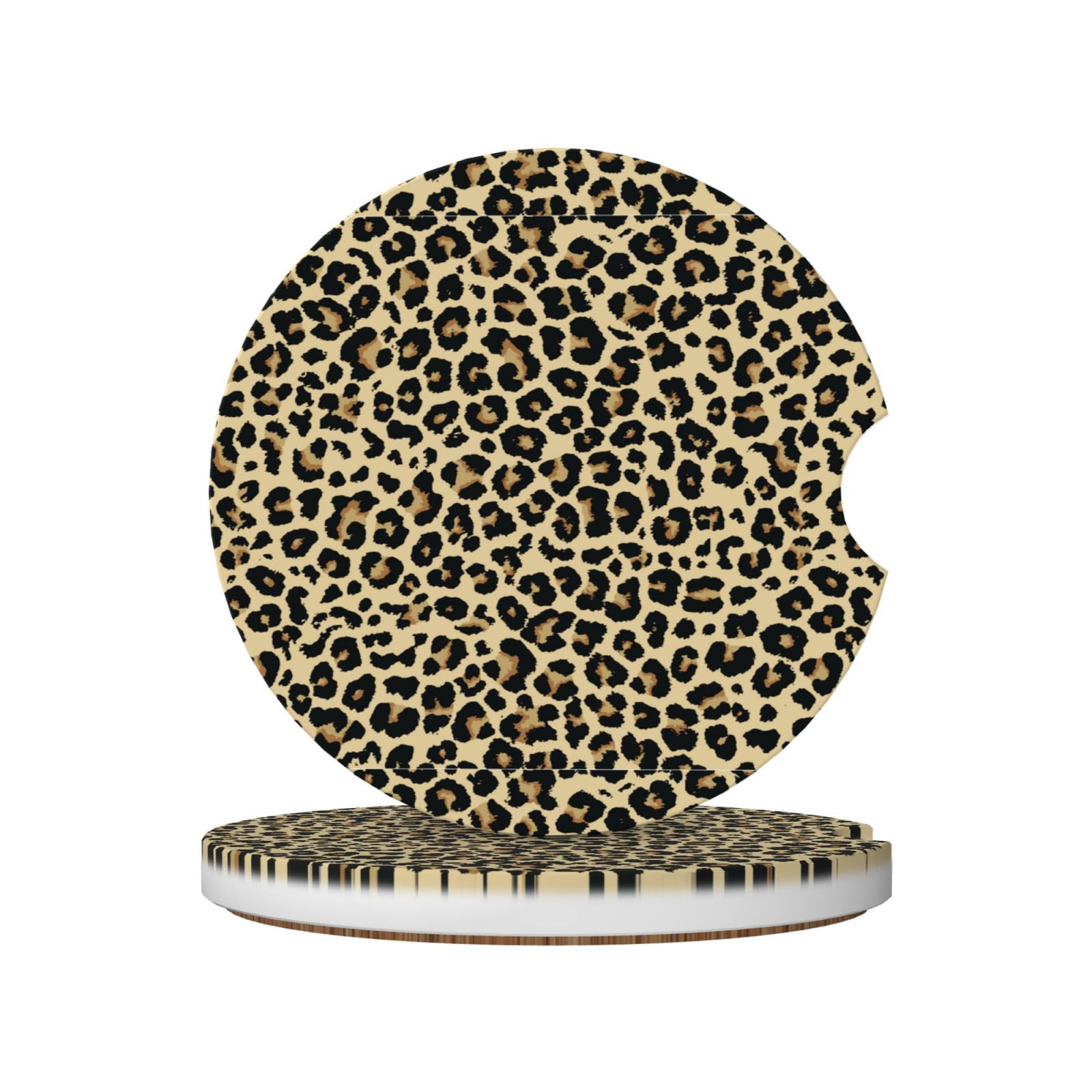 2 Pack Loaded Ceramic Car Coasters 2.56in Absorptive And Durable For ...