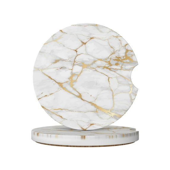 2 Pack Loaded Ceramic Car Coasters 2.56in Absorptive And Durable For ...